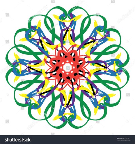 Abstract Circular Pattern Kaleidoscope Stock Vector Royalty Free