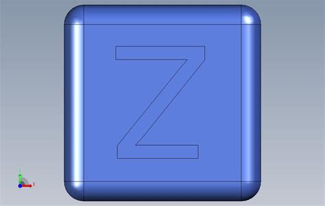 带圆角的xyz校准立方体（step文件）step模型图纸免费下载 懒石网