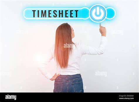 Conceptual Display Timesheet Internet Concept Graphical Representation Of Period Time On Which
