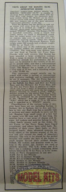 Auroras Boeing Bomarc Im 99 Cim 10b With Launcher Kit Review Old Model Kits Blog