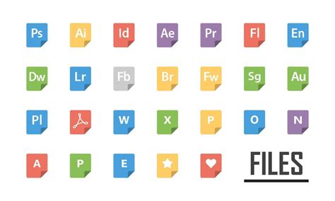 file type icons file formats in flat design 48404512 vector art at vecteezy