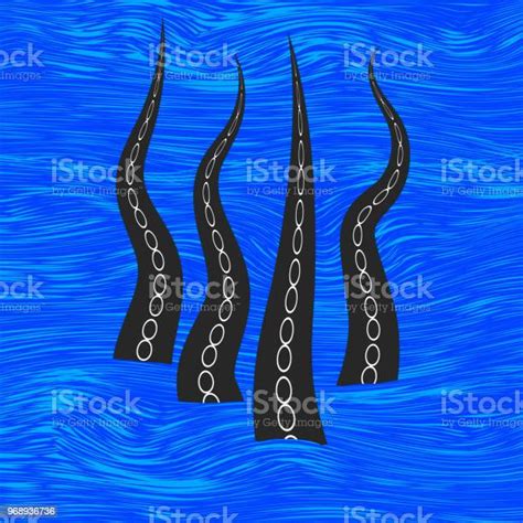 문 어 촉수입니다 바다 괴물의 부분입니다 자연적인 신선한 해산물입니다 거 대 한 크 라 켄 수영 거인에 대한 스톡 벡터 아트 및 기타 이미지 Istock