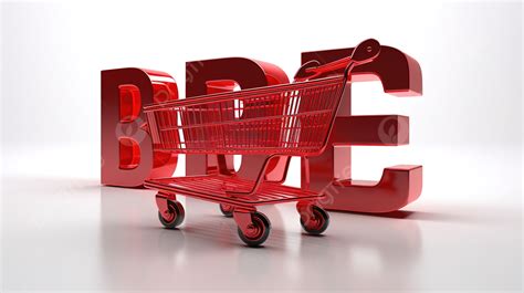 3d 쇼핑 카트와 큰 빨간색 텍스트 가게가 있는 흰색 배경 빈 카트 시장 카트 장바구니 배경 일러스트 및 사진 무료 다운로드 Pngtree