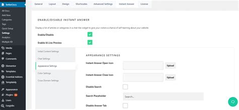 How To Configure Instant Answer In BetterDocs BetterDocs