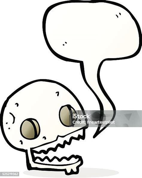 말풍선이 있는 섬뜩한 해골 말풍선을 그리기에 대한 스톡 벡터 아트 및 기타 이미지 그리기 낙서 드로잉 대화 풍선 문자 기호 Istock