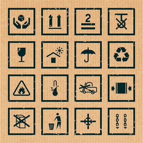 Handling And Packing Symbols 443124 Vector Art At Vecteezy