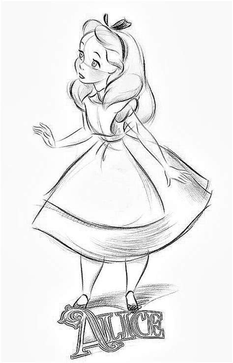 Рисунки алиса в стране чудес для срисовки легкие и красивые
