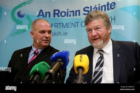Minister For Health James Reilly Right With Dr Tony Holohan At The Launch Of New Clinical