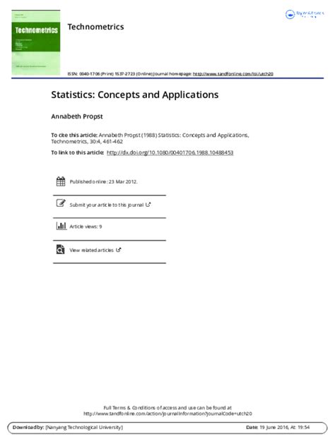 pdf statistics concepts and applications