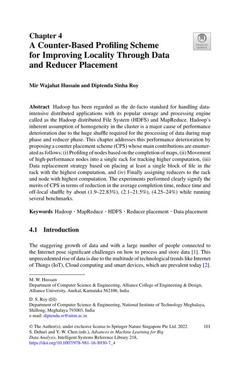 Pdf A Counter Based Profiling Scheme For Improving Locality Through Data And Reducer Placement