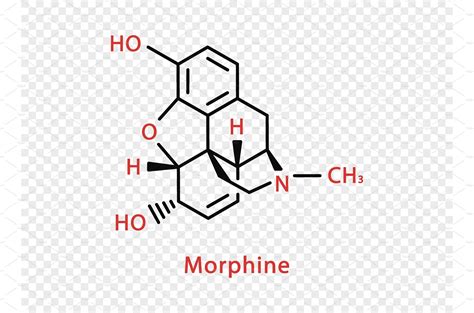Morphine Chemical Formula Morphine Education Illustrations