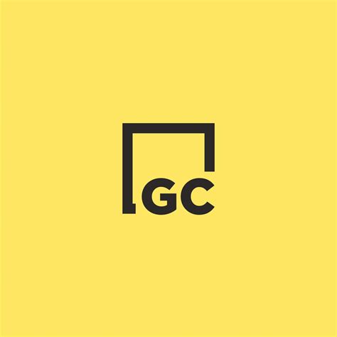 GC Initial Monogram Logo With Square Style Design 14957272 Vector Art At Vecteezy