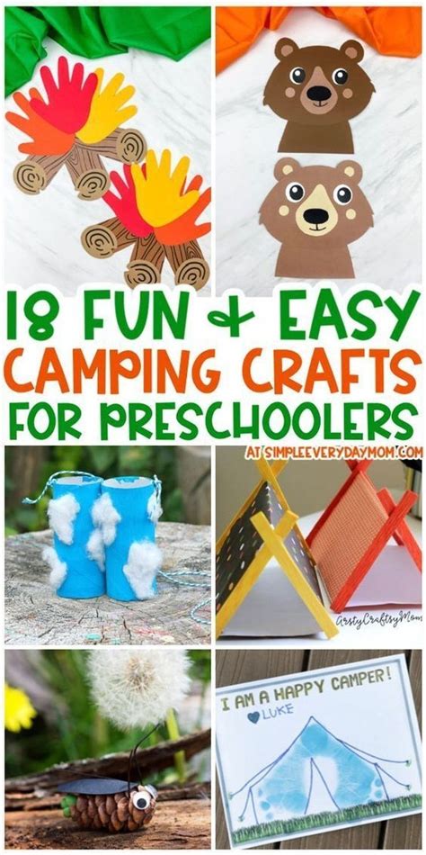18 Awesome Camping Crafts For Preschoolers Camping Crafts Preschool