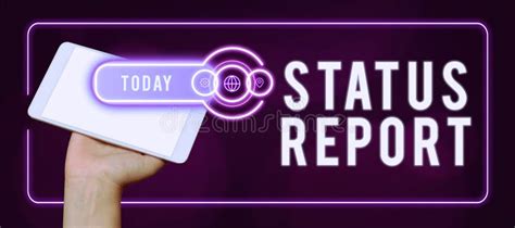 Conceptual Display Status Report Business Showcase Update Summary Of Situations As Of A Period