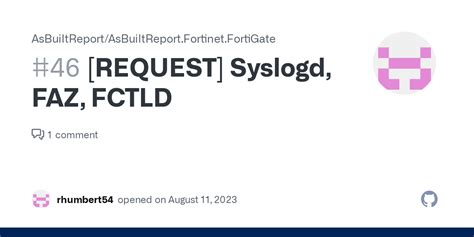 Request Syslogd Faz Fctld · Issue 46 · Asbuiltreportasbuiltreport