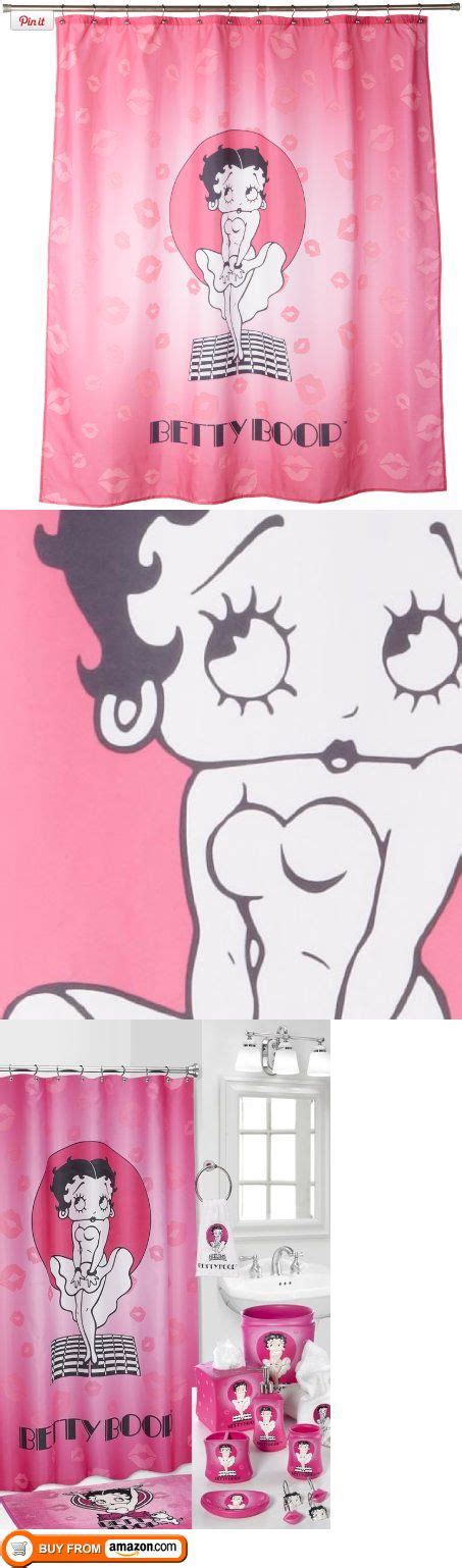 Popular Bath Betty Boop Fabric Shower Curtain Classic Black And White
