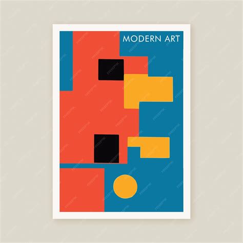Premium Vector Printable Modern Art Poster Print Geometric Minimalist Art