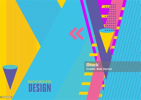 추상 그래픽 모양 템플릿입니다 빈티지 최소한의 기하학적 포스터 배너 디자인 기하학적 복고풍 요소 테마 커버 가리기에 대한 스톡