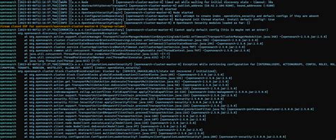 Opensearch Cannot Apply Default Config This Is Maybe Not An Error