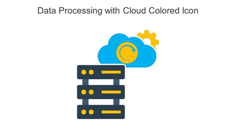 Data Processing With Cloud Colored Icon In Powerpoint Pptx Png And Editable Eps Format Ppt