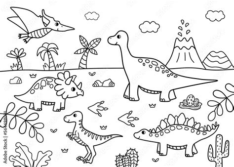 Kindergarten Dinosaur Coloring Pages Coloring Pages