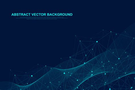 연결 된 선과 점으로 다각형 배경 추상 최소한의 기하학적 패턴입니다 분자 구조 및 통신 그래픽 신경 총 배경입니다 과학 의학 기술 개념 0명에 대한 스톡 벡터 아트 및 기타