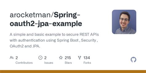 Github Arocketmanspring Oauth2 Jpa Example A Simple And Basic