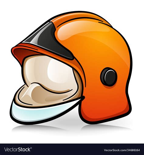 Firefighter Helmet Cartoon Royalty Free Vector Image