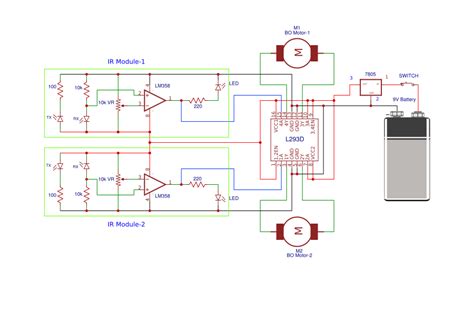 Line Following Robot Without Microcontroller11 Resources Easyeda