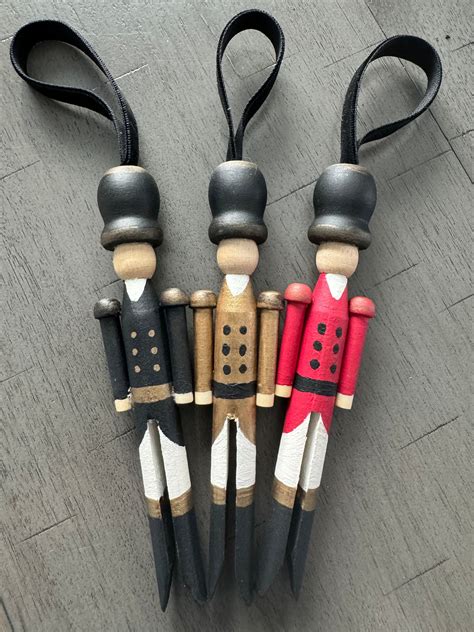 Wooden Soldier Ornament Clothespin Crafts Christmas Christmas Ornaments Christmas Ornament