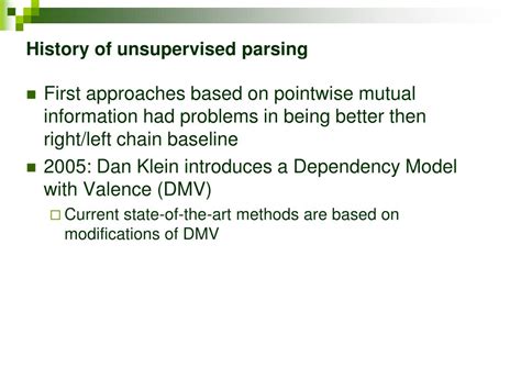Ppt Unsupervised Dependency Parsing Powerpoint Presentation Free