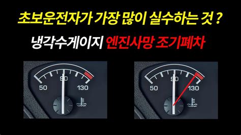 초보운전자가 가장 많이 실수하는것 냉각수게이지 무시하다가 엔진사망 조기폐차 수온게이지 서모스탯 서머스탯 바린이 Youtube