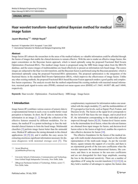 Haar Wavelet Transform Based Optimal Bayesian Method For Medical Image