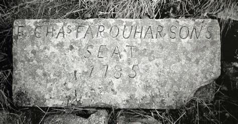 Inscription On Fr Charles Farquharsons Seat At Arderg Braemar Local History