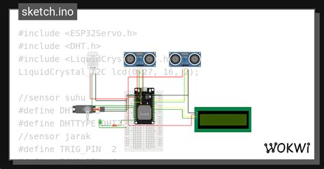 Esp 32 Servo Ultrasonik Dan Uht Copy Wokwi Esp32 Stm32 Arduino