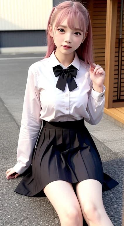 1 Woman、3d Anime、cute、8 Year Old、glossy Pink Hair、long Hair Seaart Ai