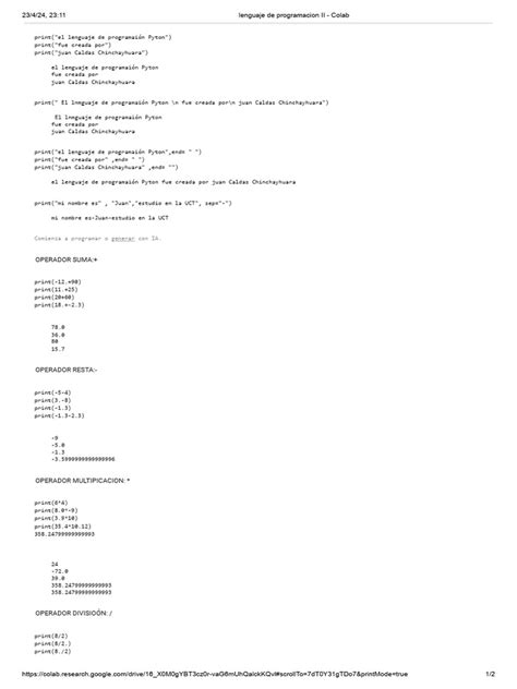 Lenguaje De Programacion Ii Colab Actividad 03 Pdf Programación De Computadoras
