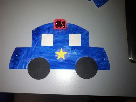 Police Car Craft Preschool Art Projects Transportation Crafts
