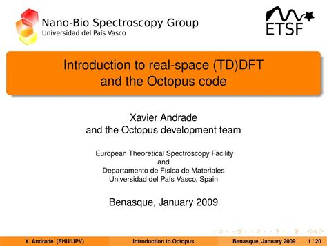 Introduction To Real Space Tddft And The Octopus Code