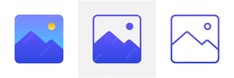 Premium Vector Modern Gradient Gallery Image Ui Design Element Set