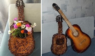 Гитара-кашпо из газет. Мастер-класс