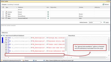 Script Comparison And Synchronization Options In Apexsql Source Control