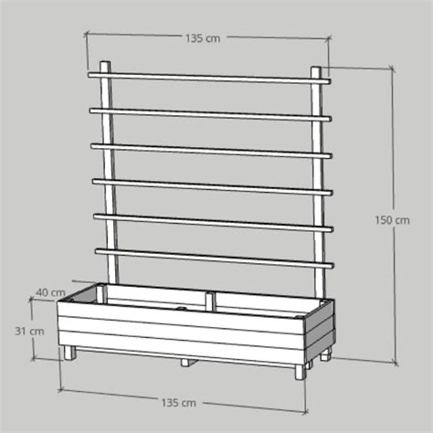 Base Planter With Deco Trellis For 5 Slab Vibracrete Wall Gardenstuff