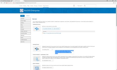 Hosting Server Grayed Out Unable To Select Hosting Page 3 Esri Community