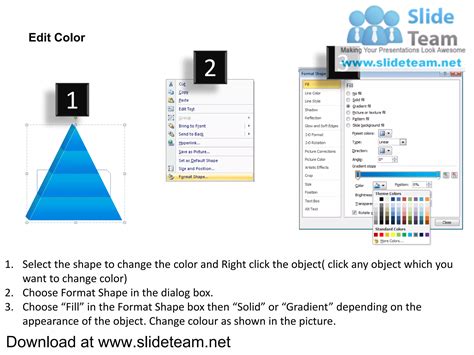 Pyramind Triangle Built Out Of Puzzle Pieces Process 4 Stages Powerpoint Diagrams And Powerpoint