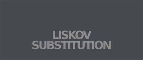 Liskov Substitution Principle Dev Community