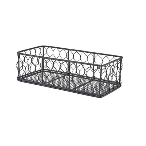 Rectangular Black Wire Basket Pack Of 6 Esl