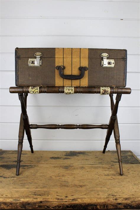 Vintage Wooden Luggage Rack Foldable Stand