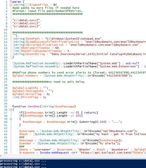 Powershell Unattended Execution With Auto Retry And Sms Alerts Proxmedia