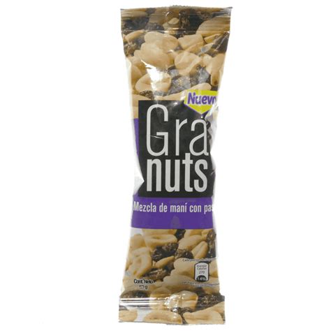 Snack Maní Granuts 50 G Con Pasas